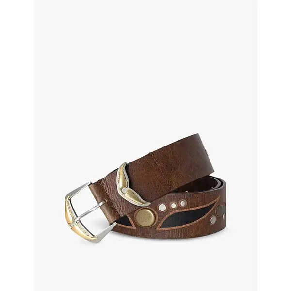 Zadig&Voltaire Jane Stud-embellished Leather Belt - Heritage