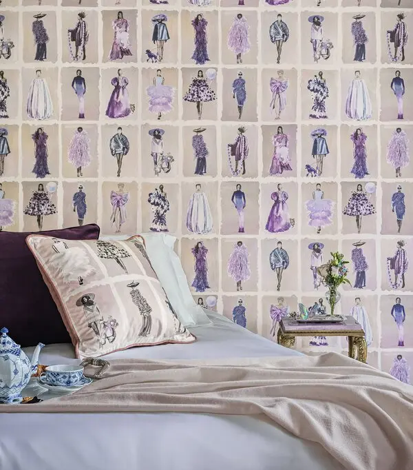 COLE & SON X Interior Design 175th Anniversary Couture Carousel Wallpaper - Purple