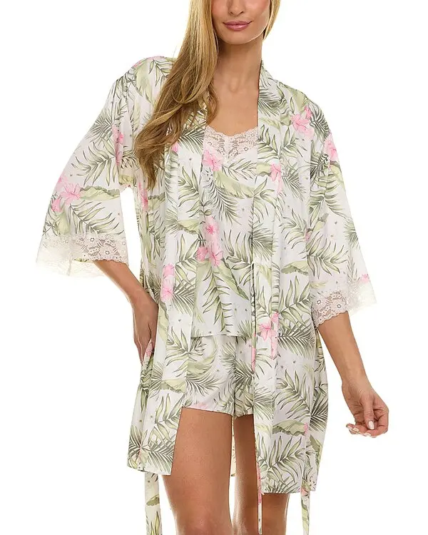 Flora Nikrooz Sabrina 3-piece Travel Pajama Set - Cream