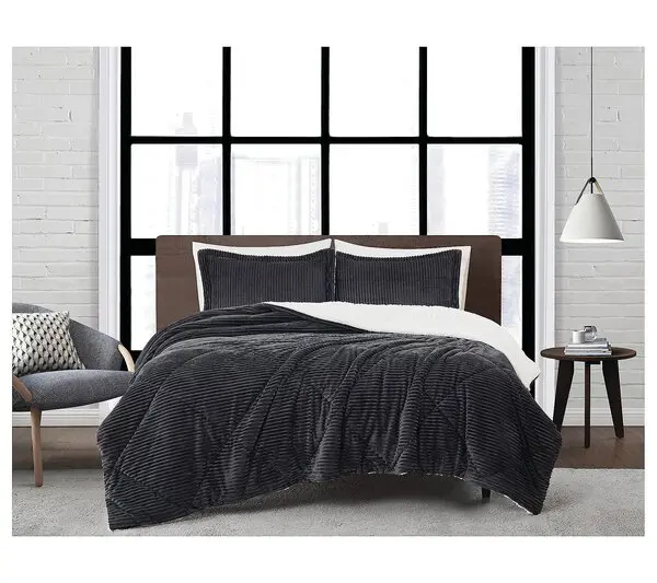 London Fog Corduroy Full/queen 3 Piece Comforte R Set - One-color