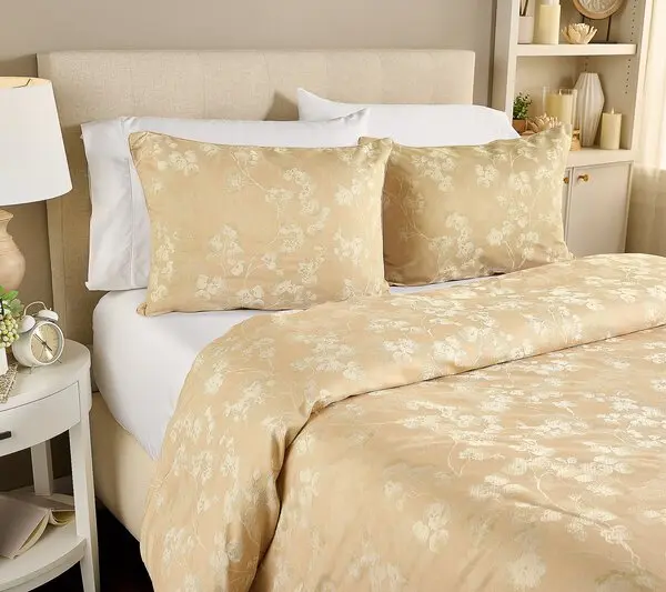NORTHERN NIGHTS Floral Jacquard Comforter And Sham Set Twin - One-color