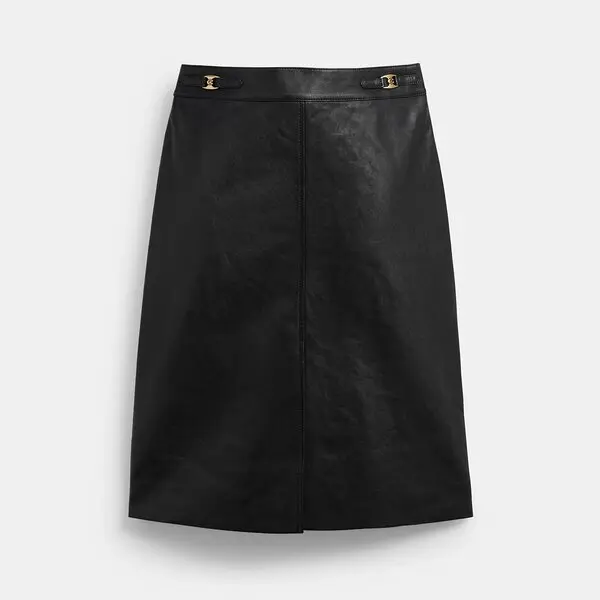 COACH Heritage C Leather Skirt
