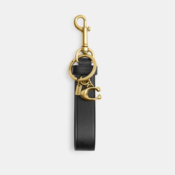 COACH Loop Bag Charm - Brass/black
