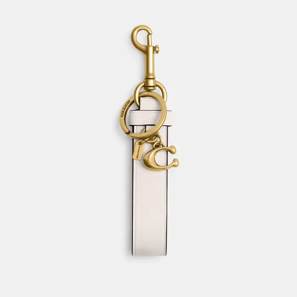 COACH Loop Bag Charm - Brass/chalk
