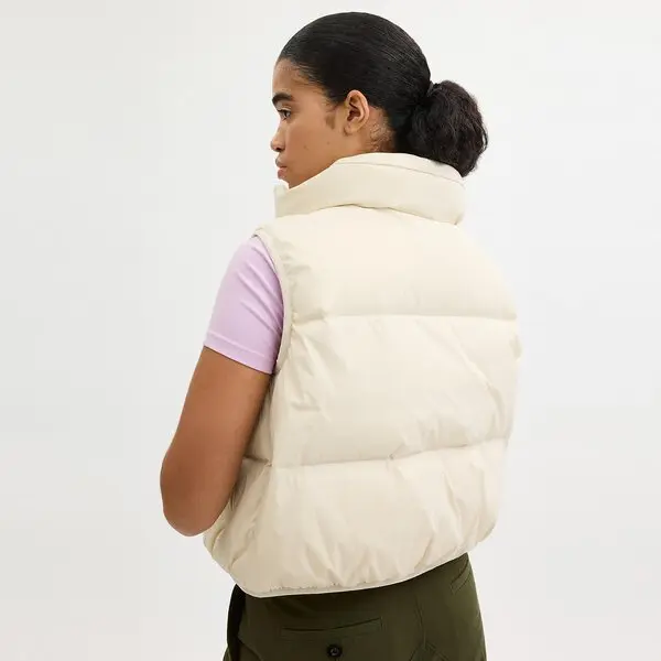 COACH Puffer Vest XS クリーム Buy COACH Puffer Vest In Recycled Polyamide - Cream At 50% Off
