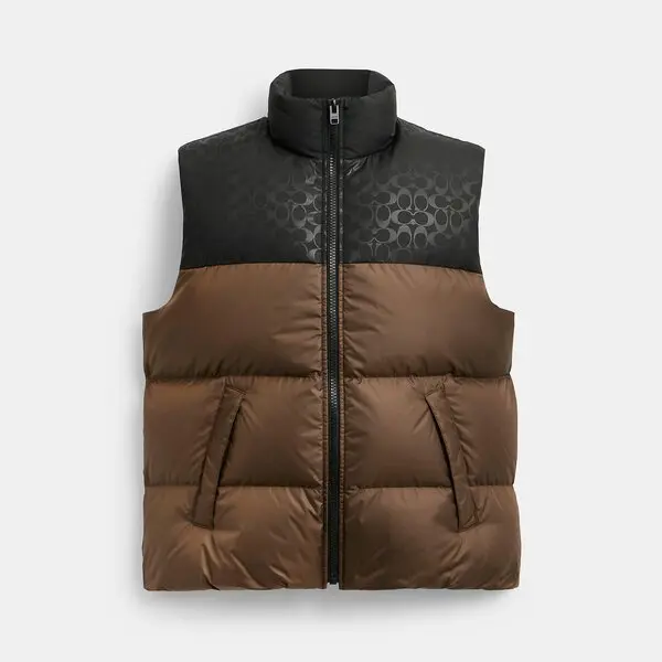 COACH Down Puffer Vest In Recycled Polyester