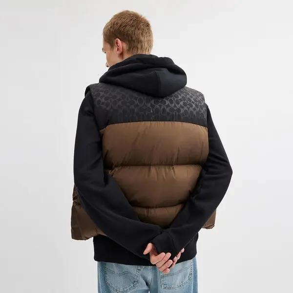 COACH Down Puffer Vest In Recycled Polyester