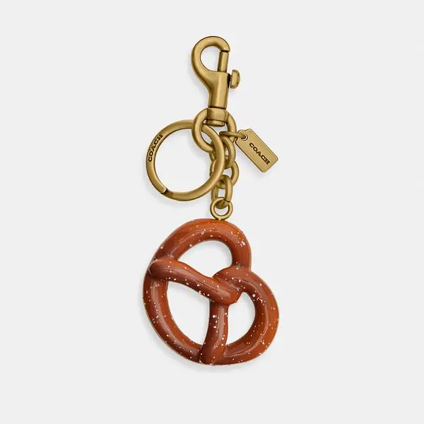 COACH Pretzel Bag Charm - Brass/multi