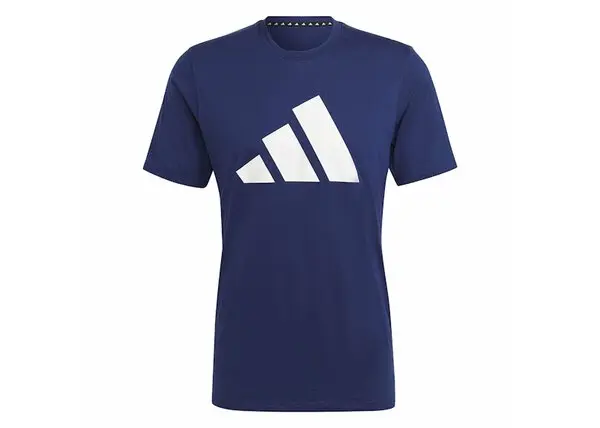 Adidas Train Essentials Feelready Logo Training Tee Shirt - Dark Blue/white