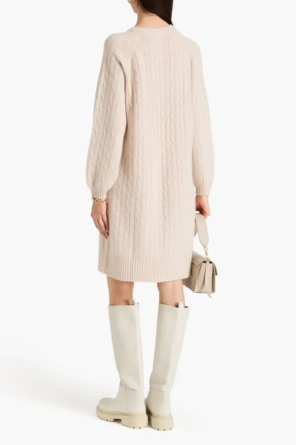 N.peal Cable-knit Cashmere Mini Dress