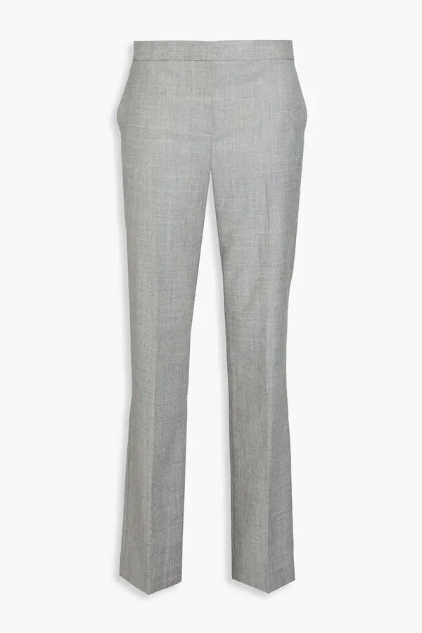 Theory Mélange Wool-flannel Straight-leg Pants