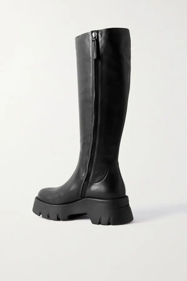 GIANVITO ROSSI Montey 20 Leather Knee Boots