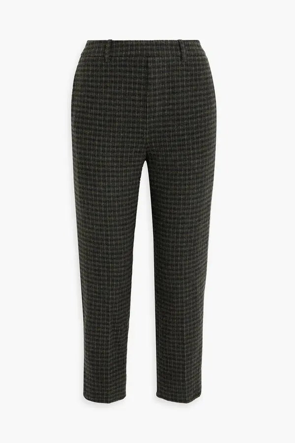 Vince Cropped Checked Tapered Pants