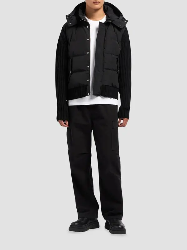 Moose Knuckles Maple Hybrid Mixed-media Bomber Jacket