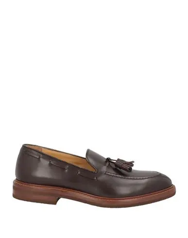Brunello Cucinelli Leather Loafers With Tassels - Dark Brown