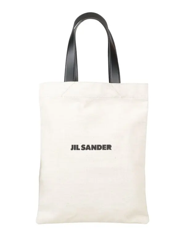 JIL SANDER Handbag In Cotton, Linen And Leather - Beige