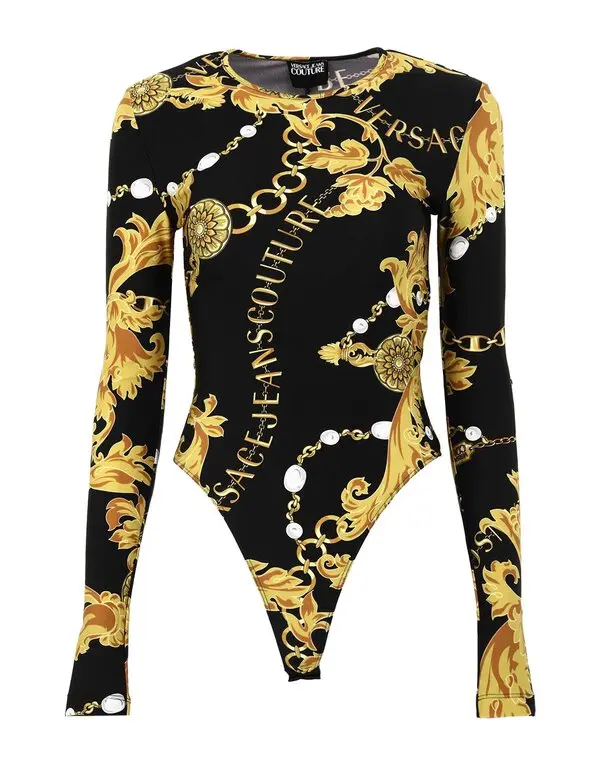 Versace Bodysuit In Synthetic Jersey - Black