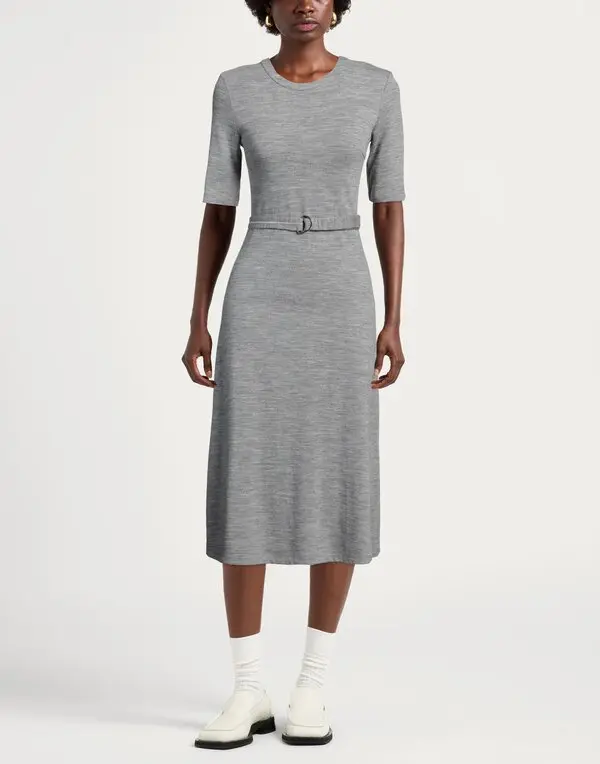 Peserico Midi Dress Size Virgin Wool, Cotton, Polyamide