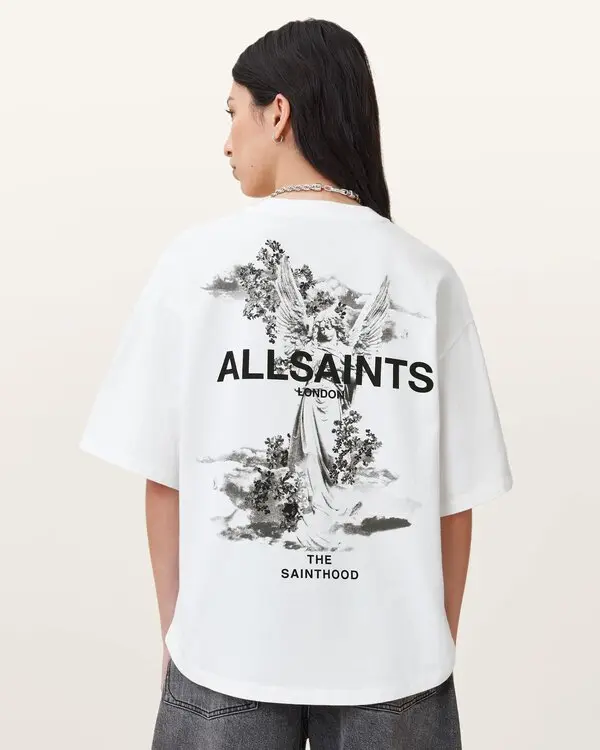 ALLSAINTS Guardian Amelie Oversized T-shirt - White