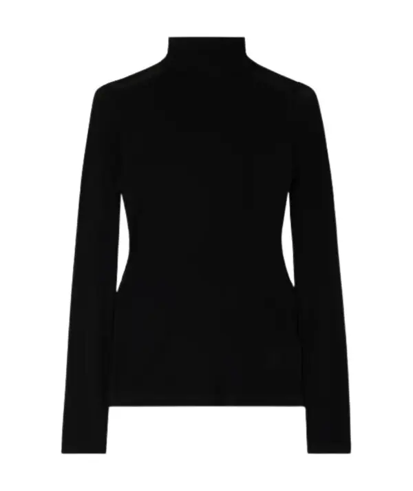 AGOLDE Pascale Stretch-lyocell Turtleneck Top - Black