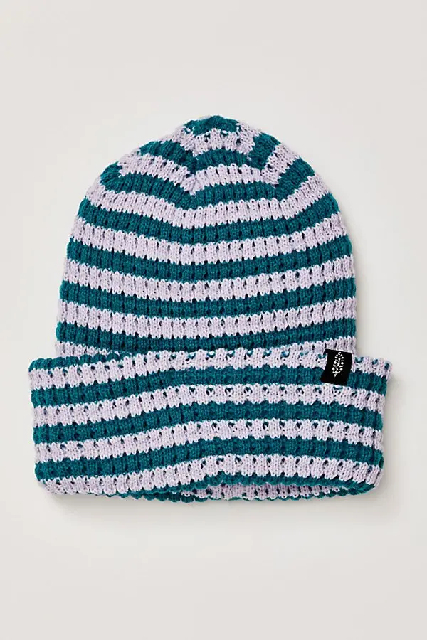 Free People Stripe It Up Cool Down Beanie - Wildberry