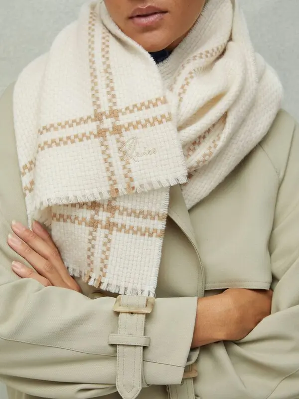 REISS Liana Wool-cashmere Fringed Scarf
