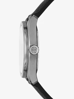 Michael Kors Oversized Accelerator 2.0 Gunmetal And Textured Silicone Watch