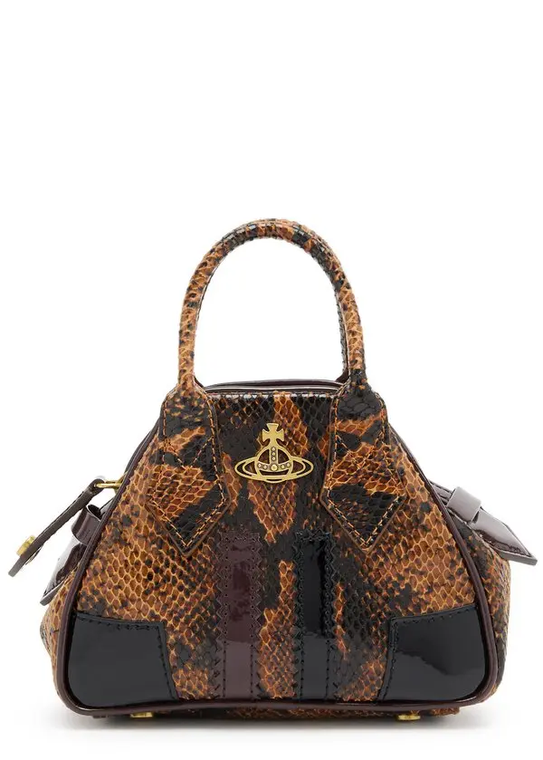 Vivienne Westwood Yasmine Mini Python-Effect Leather Top Handle