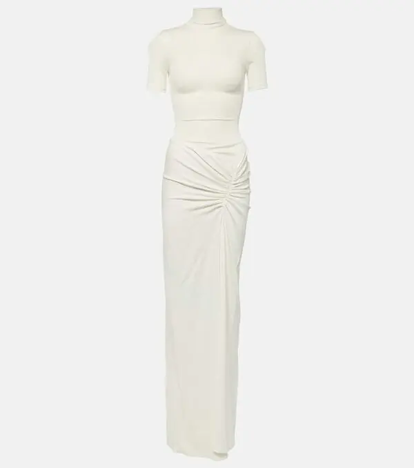 Christopher Esber Fusion Ruched Maxi Dress