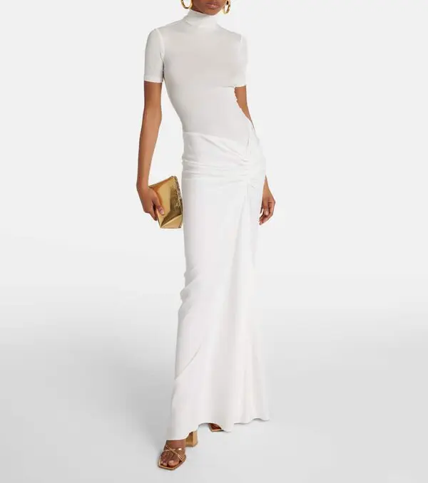 Christopher Esber Fusion Ruched Maxi Dress