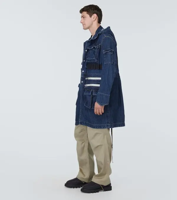 Sacai Padded Slippers With Shearling Lining And Rubber Sole