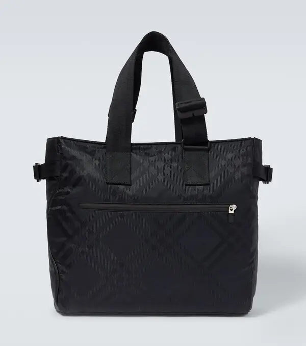 Burberry Jacquard Tote Bag - Black