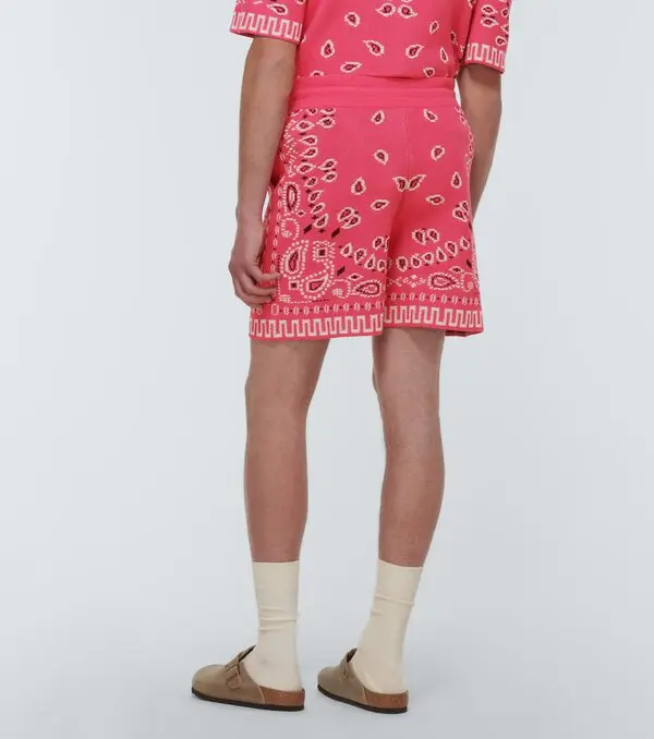 Alanui Cotton-blend Bandana Print Shorts