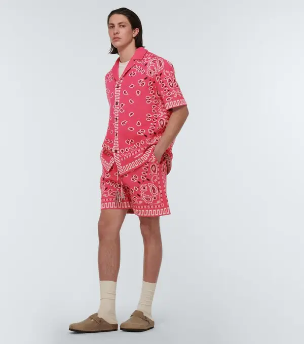 Alanui Cotton-blend Bandana Print Shorts