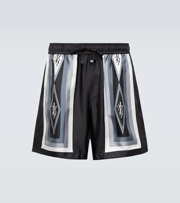 Amiri Diamond Silk Shorts - Multicoloured