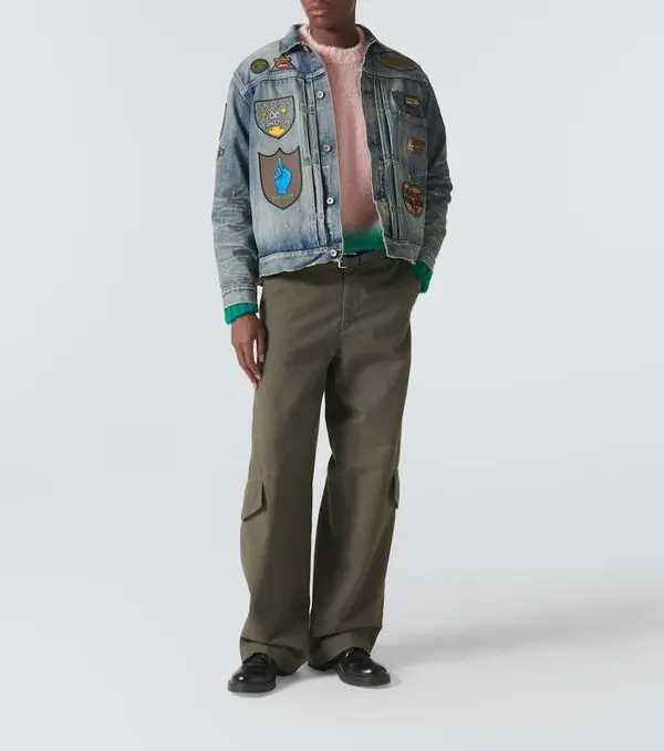 Sacai X Mark Gonzales Denim Trucker Jacket