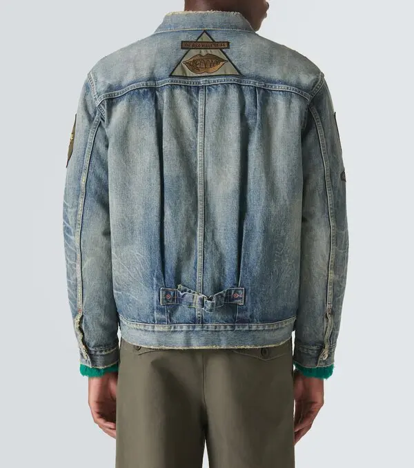 Sacai X Mark Gonzales Denim Trucker Jacket