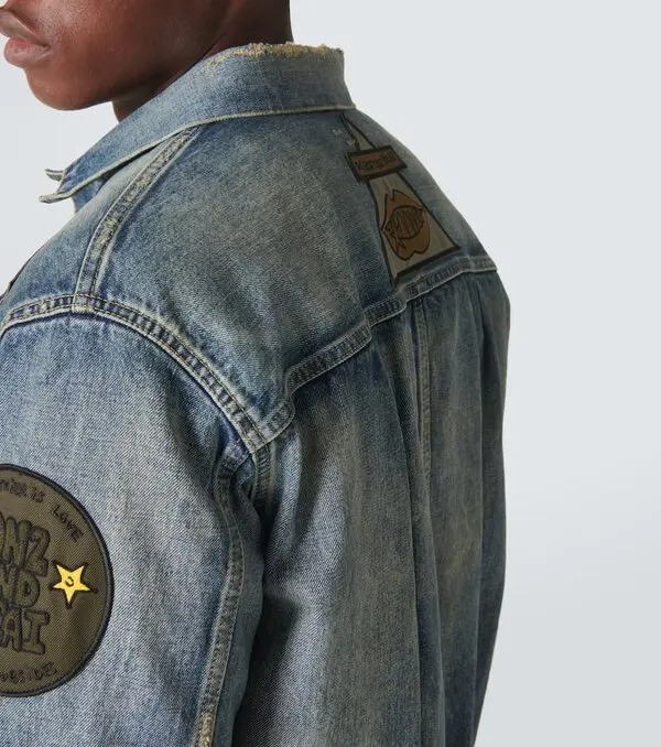 Sacai X Mark Gonzales Denim Trucker Jacket