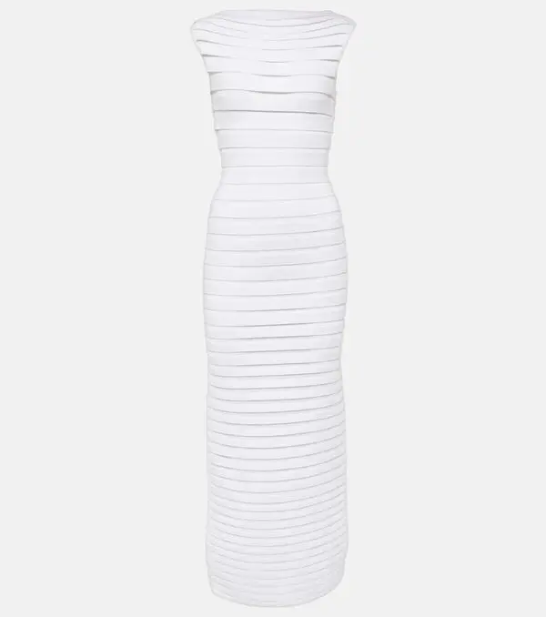 Alaïa Pleated Midi Dress