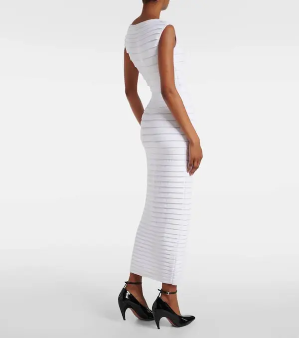Alaïa Pleated Midi Dress