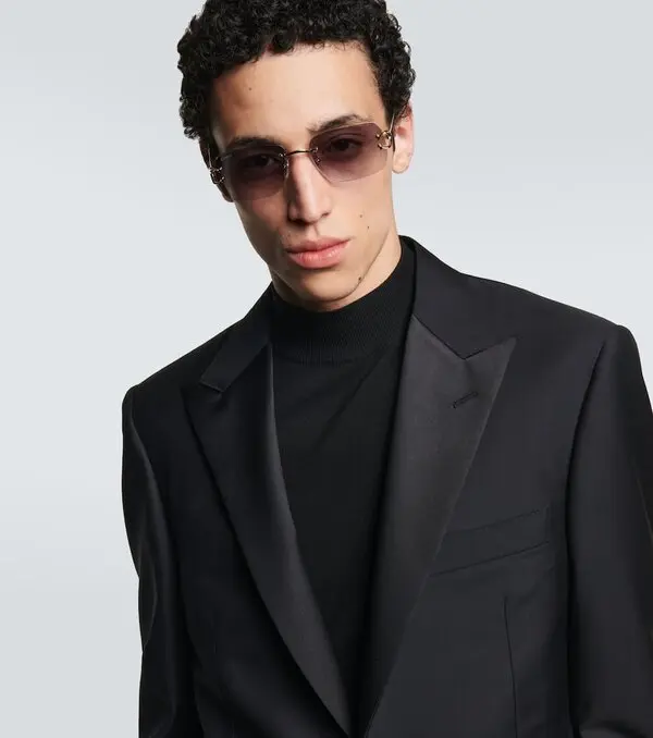 Cartier Monogram Rectangular Sunglasses