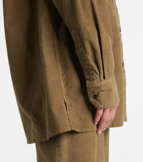 THE ROW Corduroy Cotton Shirt - Green