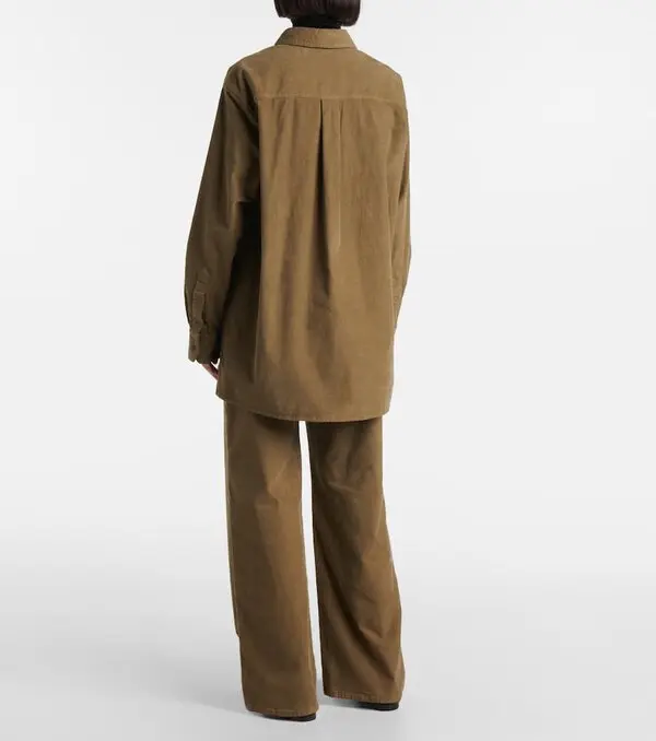 THE ROW Corduroy Cotton Shirt - Green