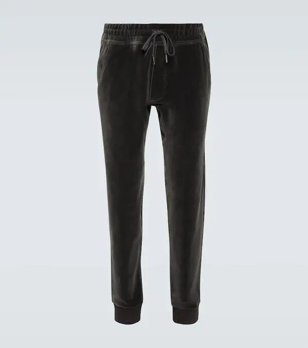 TOM FORD Cotton Terry Sweatpants - Grey