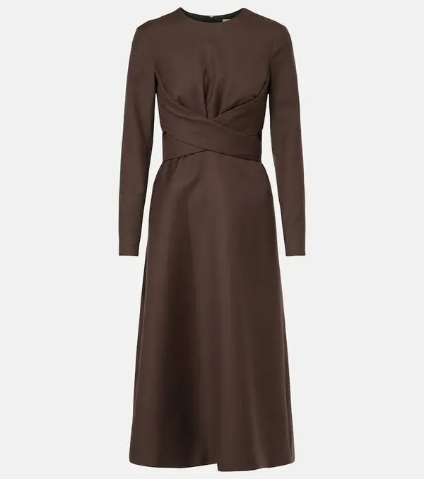 EMILIA WICKSTEAD Elta Wool Midi Dress