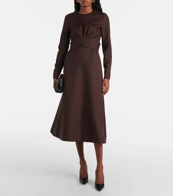 EMILIA WICKSTEAD Elta Wool Midi Dress