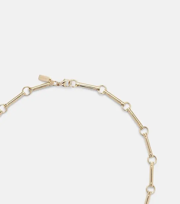FOUNDRAE Love 18kt Yellow Chain Choker With Diamonds