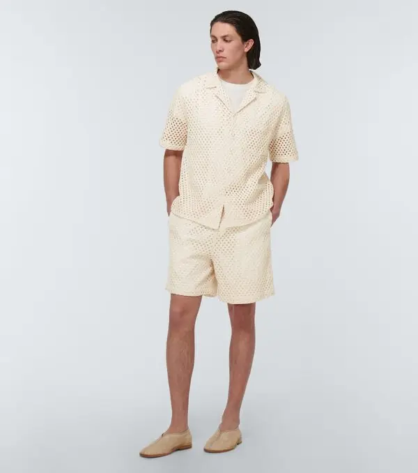 Commas Cotton-blend Shorts - Beige