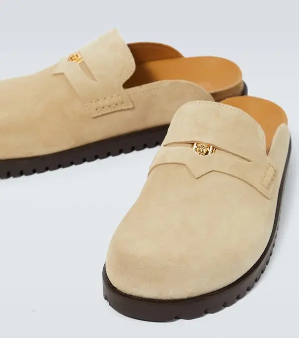 Versace Medusa Suede Clogs