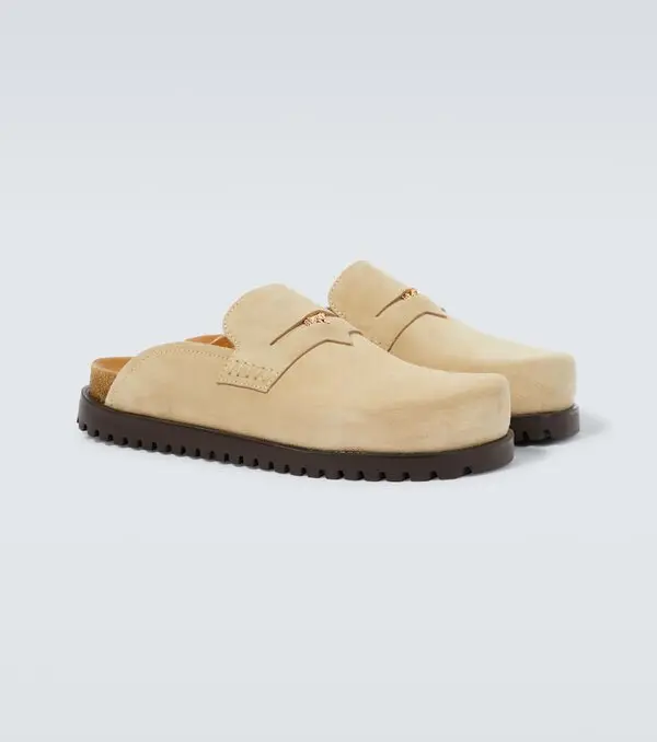 Versace Medusa Suede Clogs